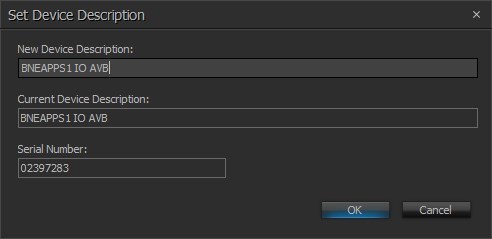 Device Maintenance Settings